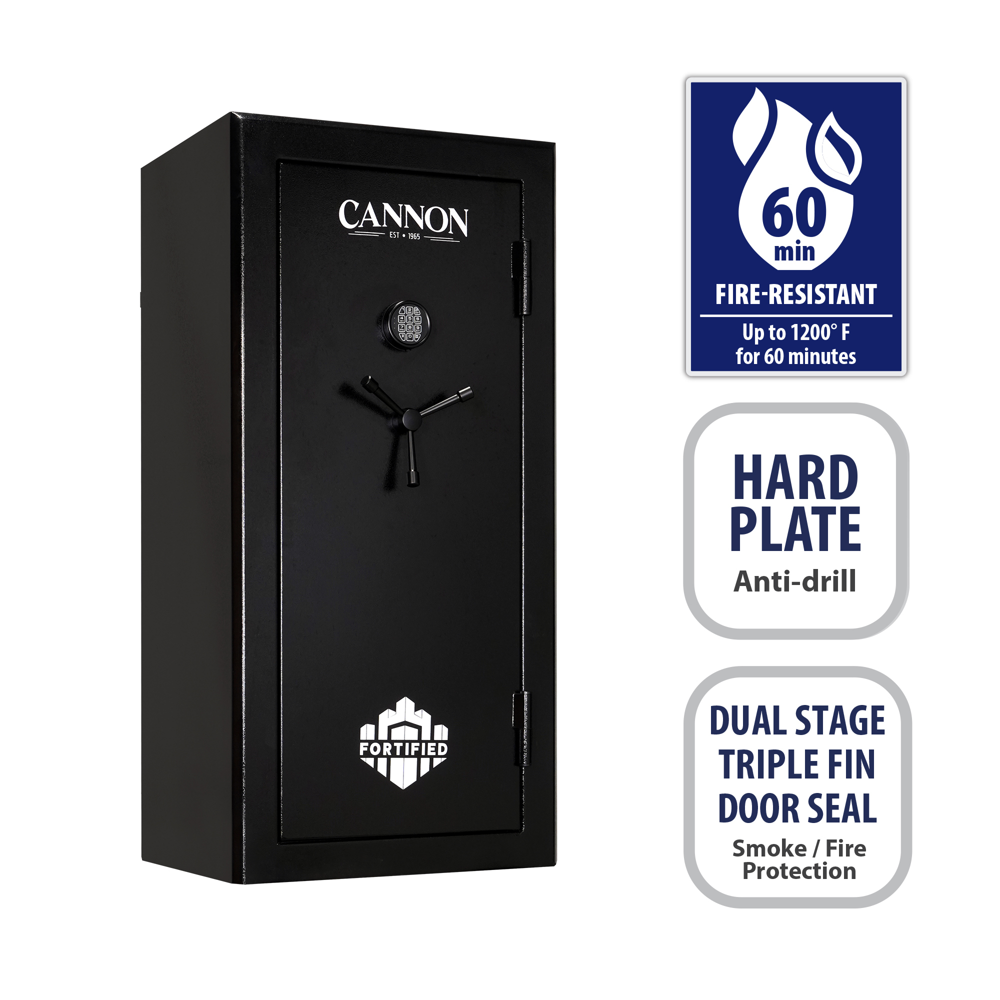 Cannon, 6.32 cu ft, 60 min Fire Safe, Lock Type Electronic, Model# FD4720-H1TEC-23-DS | Northern ...